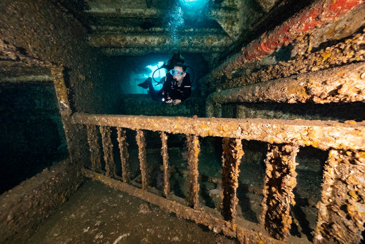 Inside Sunken Ship